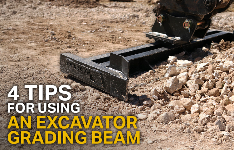 4 Tips for Using an Excavator Grading Beam – Rhinox Group